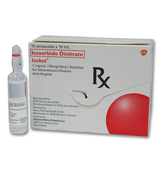 ISOKET Isosorbide Dinitrate 1mg / mL (10mg / 10mL) Solution for IV ...